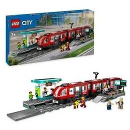 Lego City Stra&szlig;enbahn mit Haltestelle, Bauspielzeug f&uuml;r Kinder 60423