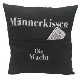 Kissen 25 x 25 cm mit Tasche, M&auml;nnerkissen