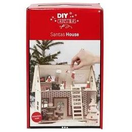Creativ Company DIY Sets Dekoartikel Materialset Weihnachtsmann-Haus, 1 Set
