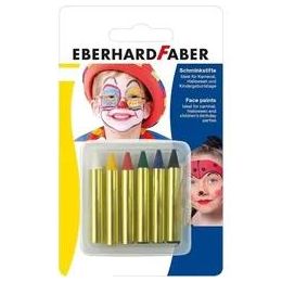 Eberhard Faber 579106 - Schminkstifte 6er Set, inkl. Deutschland FAN Farben: schwarz, rot, gelb (gold)