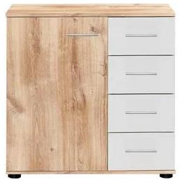 Kombikommode wimex "Katrin", wei&szlig; (plankeneichefarben, wei&szlig;), B:81cm H:83cm T:41cm, Sideboards, Kombikommode