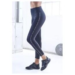 Leggings Lascana ACTIVE, Damen, Gr. S (36/38), N-Gr, schwarz, Jersey, Obermaterial: 95% Baumwolle, 5% Elasthan, unifarben, figurbetont lang, Hosen Leggings, mit breitem Komfortbund