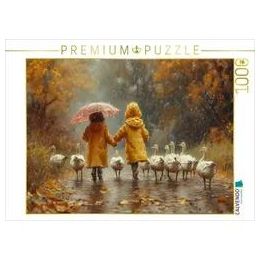 Calvendo Puzzle Herbstlicher Regenspaziergang 1000 Teile Lege-Gr&ouml;&szlig;e 64x48cm Foto-Puzzle f&uuml;r gl&uuml;ckliche Stunden