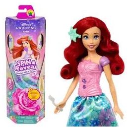 Mattel Disney Prinzessin Spin & Reveal Arielle-Modepuppe und Accessoires mit 11 &Uuml;berraschungen