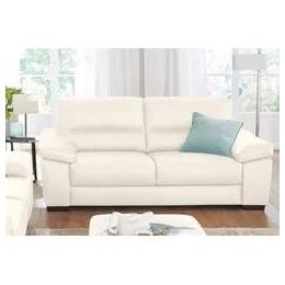 2-Sitzer Calia italia "Gaia, hochwertiges Ledersofa mit erstklassigem Sitzkomfort", beige (bianco latte), B:177cm H:92cm T:97cm, Leder SORRENTO - 100% Leder;Leder BULL - 100% Leder, Sofas, edles Design, in zwei hochwertigen Lederqualit&auml;ten