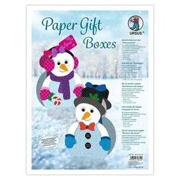 URSUS Geschenktaschen Paper gift boxes, Schneemann, Geschenkboxen Set