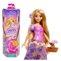 Mattel Disney Prinzessin Spin & Reveal Rapunzel-Modepuppe und Accessoires mit 11 &Uuml;berraschungen