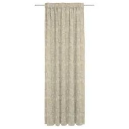Vorhang ADAM "Flower Cuv&eacute;e Light" Gr. 4, beige, B:142cm H:245cm, Jacquard, Baumwolle, Gardinen, aus 100% Bio-Baumwolle