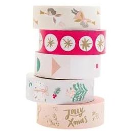 Rico Design TAPE SET, JOLLY CHRISTMAS, PASTELL
