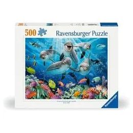 Ravensburger Erwachsenenpuzzle 500 Teile - Delfine im Korallenriff