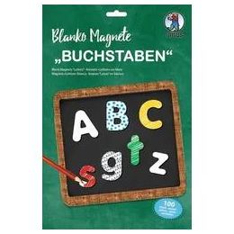URSUS Blankoartikel Blanko-Magnete Buchstaben, 100er Set, 3,2 - 4,3 cm