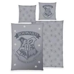Herding Harry Potter 4474456050 - Bettw&auml;sche grau - Aktion, 80x80 cm + 135x200 cm, 100% Baumwolle