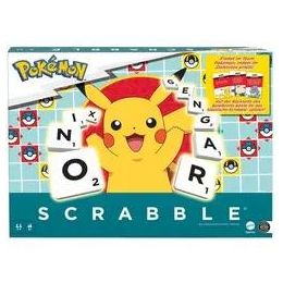 Mattel Scrabble Pok&eacute;mon-Brettspiel, klassisches Familienwortspiel mit zwei Spielm&ouml;glichkeiten f&uuml;r 24 Spieler, deutsche Ausgabe