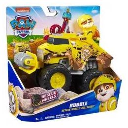 Spin Master PAW Patrol Rescue Wheels - Rubbles Bulldozer Monstertruck mit Rubble Hundefigur