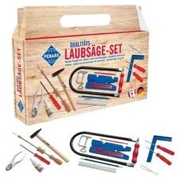 Pebaro 925P - Laubs&auml;ge-Set im Tragegriff-Karton, Komplettes Set mit Kunststoffbrettchen+Drillbohrer+Werkzeug+Anleitungsheft S&auml;gen mit Siggi