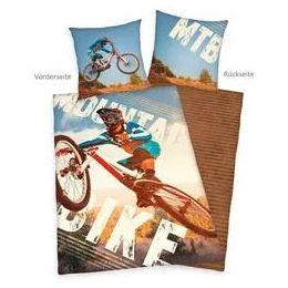 Herding Young Collection 4459244050 - Mountainbike Bettw&auml;sche, 80x80 cm + 135x200 cm, 100% Baumwolle