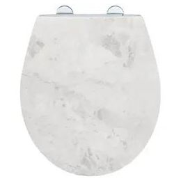 Wenko Premium WC-Sitz Mod. White Marble mit Relief, mit Absenkautomatik