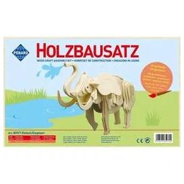 PEBARO 859/7 - Holzbausatz Elefant, 53 Teile, Holzkonstruktion zum Zusammenstecken