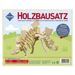 Pebaro 856/5 - Holzbausatz Dinosaurier Stegosaurus, 44 Teile, Holzkonstruktion zum Zusammenstecken