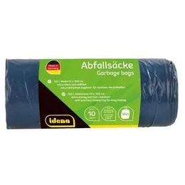 Idena Abfalls&auml;cke mit Zugband extra stark rei&szlig;fest 40&mu; 120l blau 70x100cm 10 St&uuml;ck