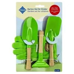 PEBARO GAR1 - Garten-Set f&uuml;r Kinder mit Schaufeln, Harke und Handschuhe, gr&uuml;n
