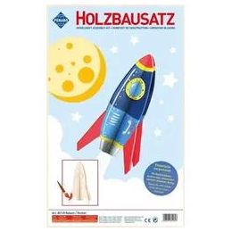 PEBARO 851/8 - Holzbausatz Rakete, 10 Teile, Holzkonstruktion zum Zusammenstecken