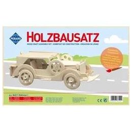 Pebaro 865/1 - Holzbausatz Oldtimer I, 46 Teile, Holzkonstruktion zum Zusammenstecken