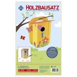 Pebaro 878 - Holzbausatz Nistkasten, 16 Teile, Holzkonstruktion zum Zusammenstecken