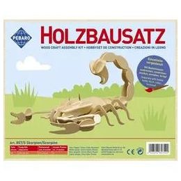 PEBARO 857/5 - Holzbausatz Skorpion, 33 Teile, Holzkonstruktion zum Zusammenstecken