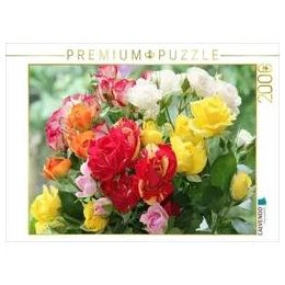 Calvendo Puzzle Bunter Rosenstrau&szlig; 2000 Teile Lege-Gr&ouml;&szlig;e 90x67cm Foto-Puzzle f&uuml;r gl&uuml;ckliche Stunden