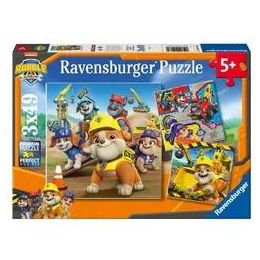 Ravensburger Kinderpuzzle 3x49 Teile - Paw Patrol - Arbeitsfahrzeuge