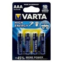 Batterie Varta Alkaline High Energy LR03 AAA Micro, 1,5 V, 4er