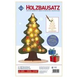 PEBARO 845 - Holzbausatz Tannenbaum, 20 Teile, Holzkonstruktion zum Zusammenstecken