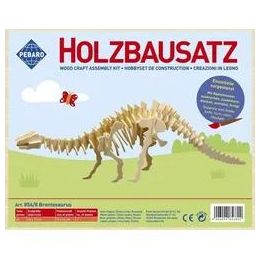 PEBARO 856/8 - Holzbausatz Dinosaurier Brontosaurus, 42 Teile, Holzkonstruktion zum Zusammenstecken