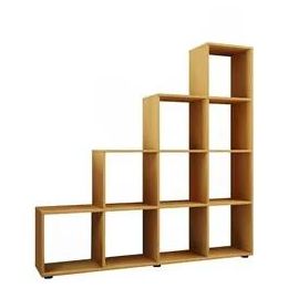Vcm Holz Stand Treppenregal Regal 10 F&auml;cher Napoli