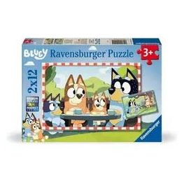 Ravensburger Kinderpuzzle 2x12 Teile - Bluey - Familienzeit