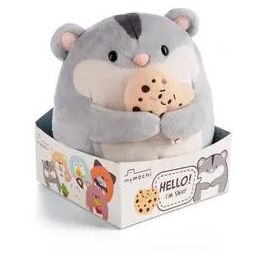 Nici Kuscheltier mymochi Hamster Shai 16cm mit Keks in Geschenkbox