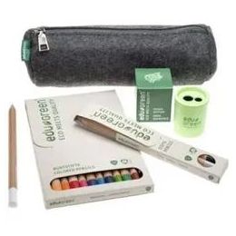 eduGREEN&reg; 18er Set: 12 Buntstifte, 4 Stifte, Gold, Silber, Graphit, Wei&szlig;