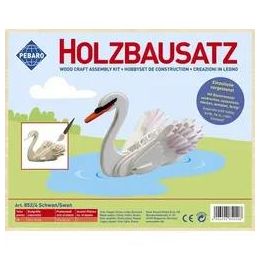 PEBARO 852/4 - Holzbausatz Schwan, 38 Teile, Holzkonstruktion zum Zusammenstecken