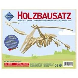 Pebaro 856/2 - Holzbausatz Dinosaurier Pterodactylus, 23 Teile, Holzkonstruktion zum Zusammenstecken