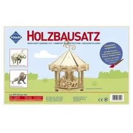 PEBARO 870 - Holzbausatz Zirkus-Set, L&ouml;we, Karussell, Elefant, 3 Holzkonstruktionen zum Zusammenstecken