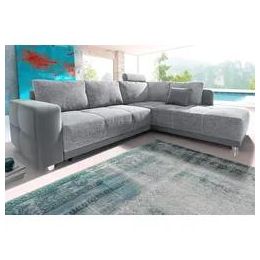 Jockenh&ouml;fer Ecksofa JOCKENH&Ouml;FER GRUPPE "Orlando L-Form, B: 257 cm", grau, B:257cm H:82cm T:215cm, Softlux-Kunstleder, im Korpus;Farbe greige: Struktur (45% Polyacryl, 35%Polyester, 20%Baumwolle);Farbe petrol: Struktur in Sitz und Kissen (87% Polyester, 13%Polyacryl);Alca Top (100% Polyester), im Korpus;Alle Farben au&szlig;er greige + petrol: Struktur in Sitz und Kissen (65% Polyacryl, 35% Polyester), Sofas, Ecksof