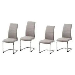 HTI-Living HTI-line Schwingstuhl 4er Set PU cappuccino SallyC