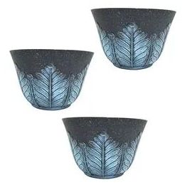 HTI-Living Blumentopf Nessa Feder Blau 3er-Set