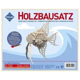 PEBARO 852/2 - Holzbausatz Fisch, 130 Teile, Holzkonstruktion zum Zusammenstecken