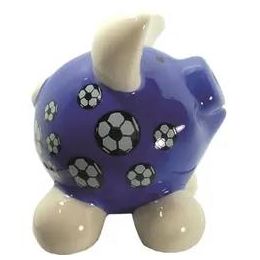 HTI-Living Sparschwein klein Blau Fu&szlig;ball