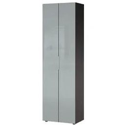 Garderobenschrank Germania "Oakland", grau (graphit, silbergrau), B:59cm H:197cm T:40cm, Schr&auml;nke, Garderobenschrank
