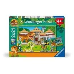 Ravensburger Kinderpuzzle 2x24 Teile - Jurassic Park - Leben in der Wildnis