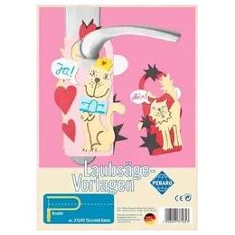 PEBARO 375/8S - Laubs&auml;gevorlage T&uuml;rschild Katze, 1 Platte, Gr&ouml;&szlig;e DIN A4