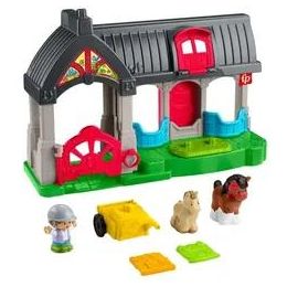 Fisher-Price Little People Spielset f&uuml;r Kleinkinder Niedlicher Pferdestall mit Ger&auml;uschen, 6 Spielteile